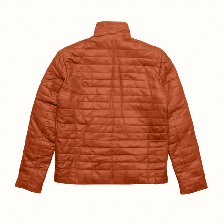 Men’s Leather Puffer Jacket – StarFesho
